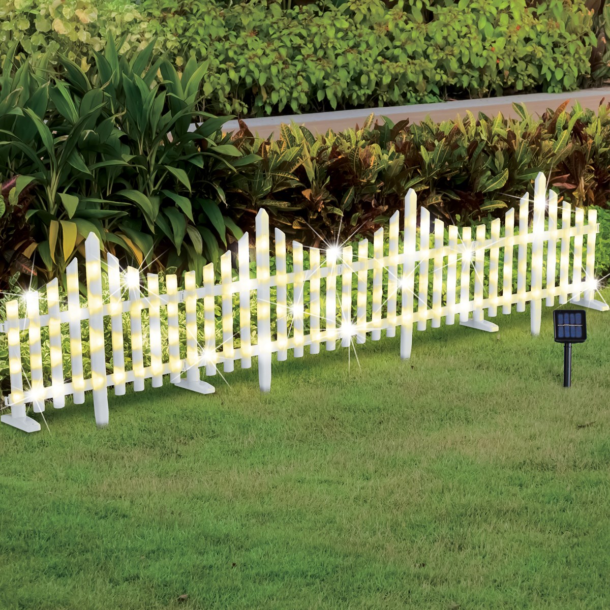 Solar Powered Garden Borders with 8 Light Modes - Set of 4 ...