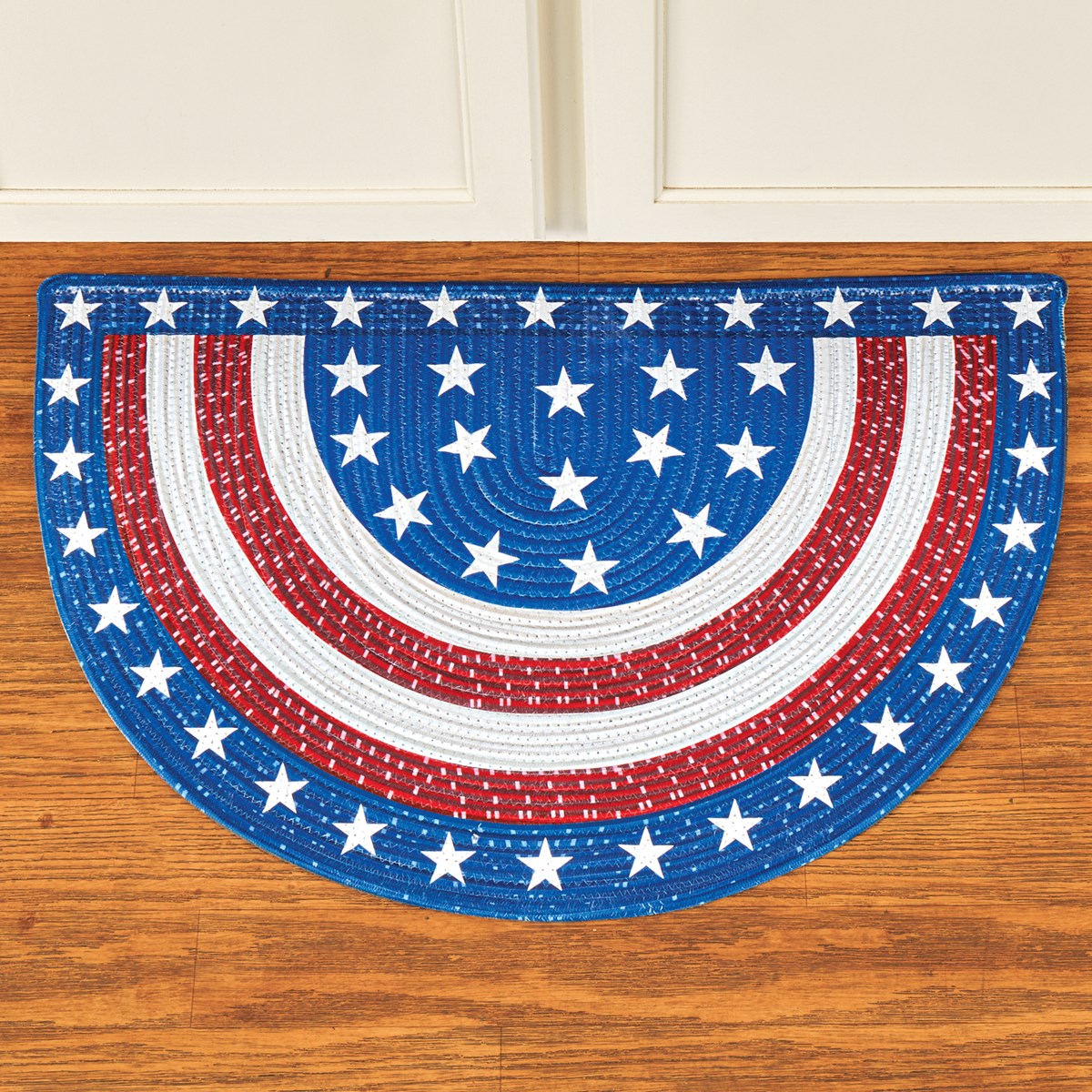 Colorful Americana Braided Slice Accent Rug | Collections Etc.