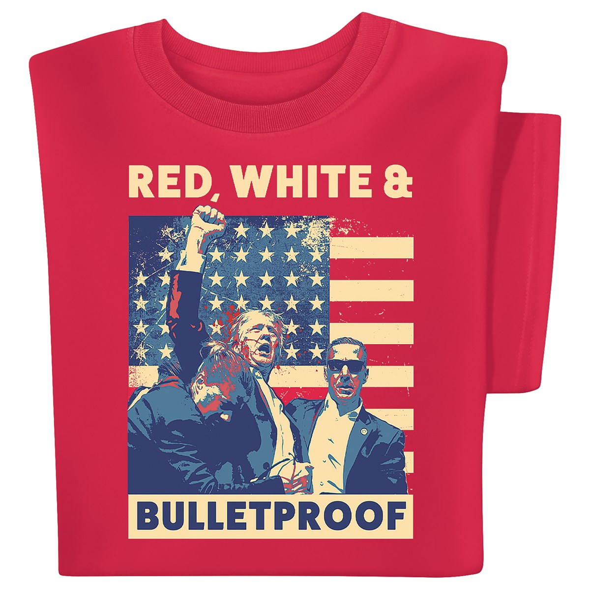 Red, White and Bulletproof Donald Trump Tee | Collections Etc.