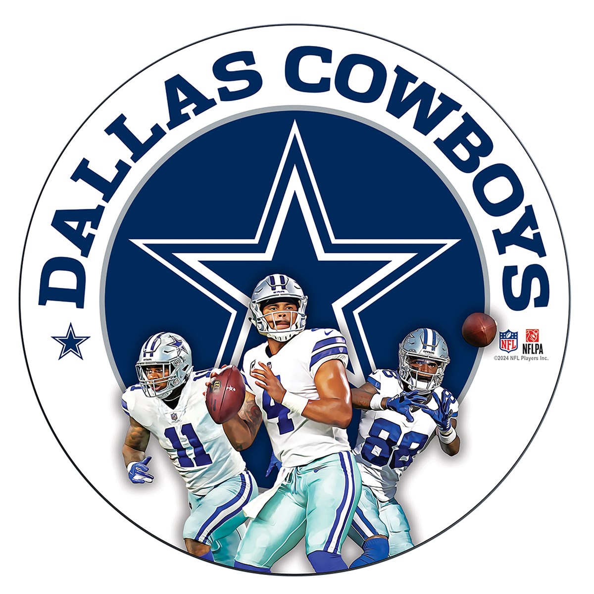 NFL Team with Three Players Metal Wall Art | Collections Etc.