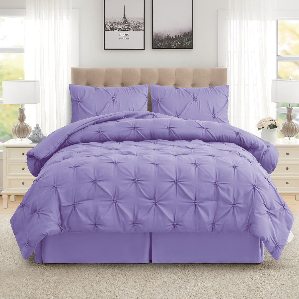 Classic 4-Piece Spring Pintuck Comforter Set | Collections Etc.