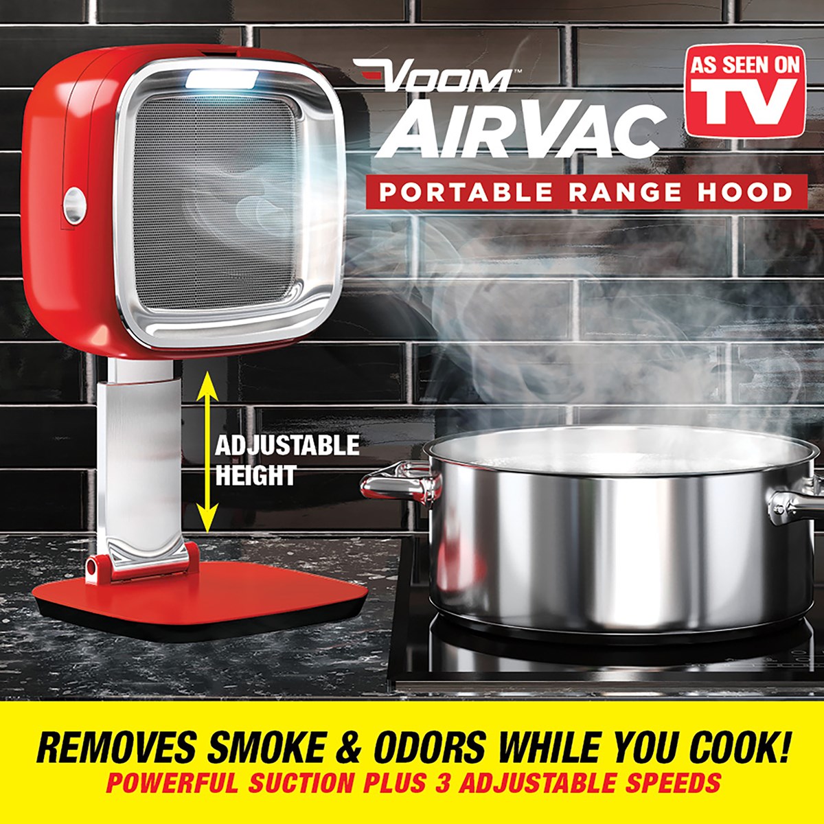 Voom Air Vac Adjustable Height Portable Range Hood | Collections Etc.