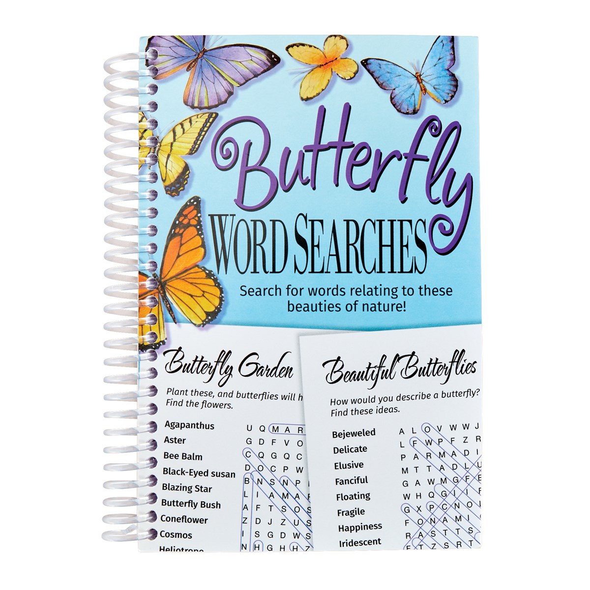 Butterfly Word Searches Softcover Spiral Bound Puzzle Book ...