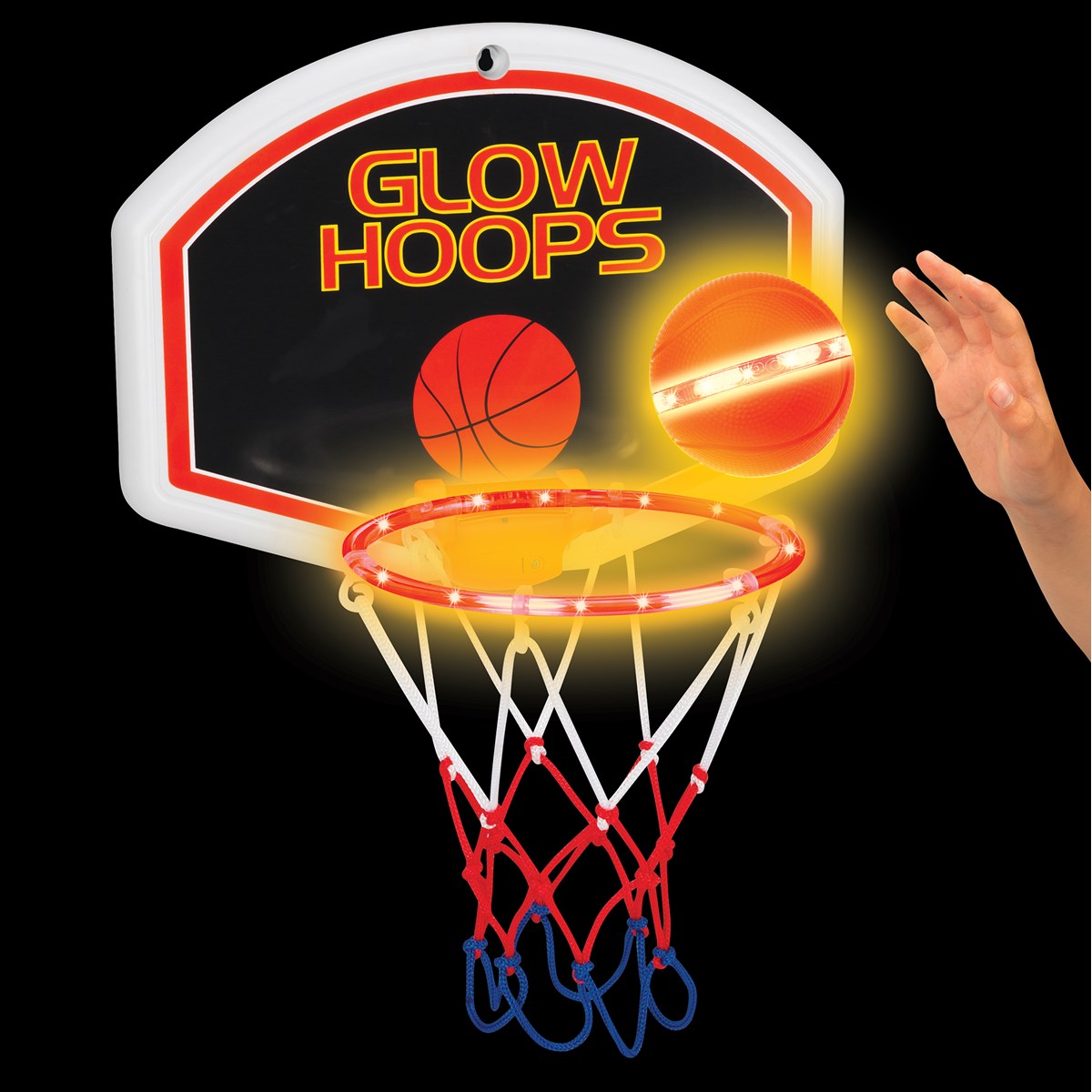 LED Lighted Basketball Glow Hoops Toy Set | Collections Etc.