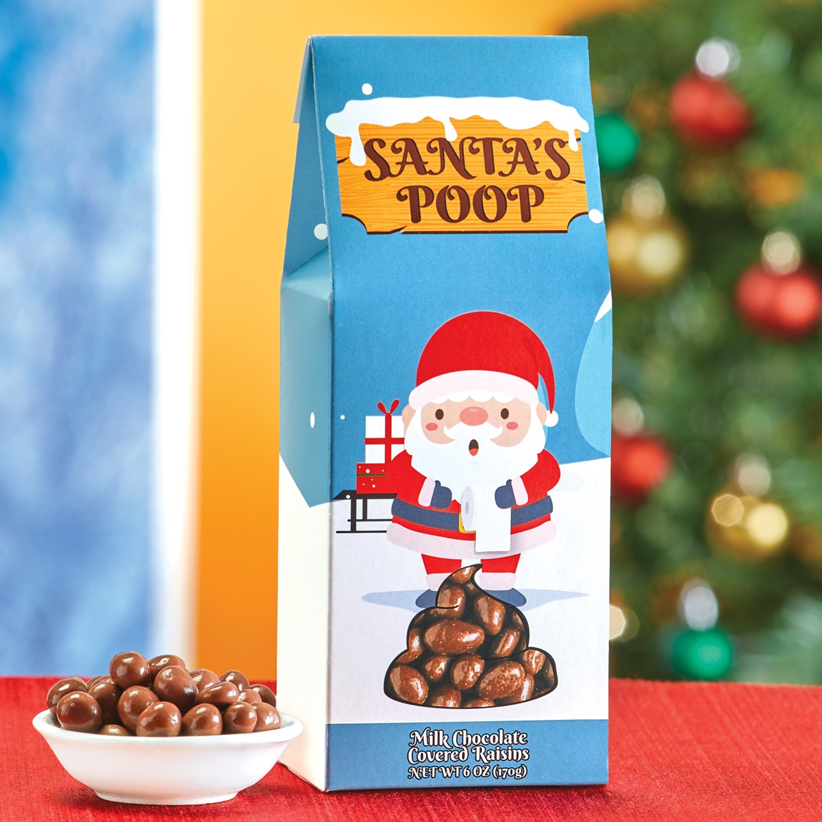 Santa's Poop Christmas Candies, Chocolate Covered Raisins Food Gift ...