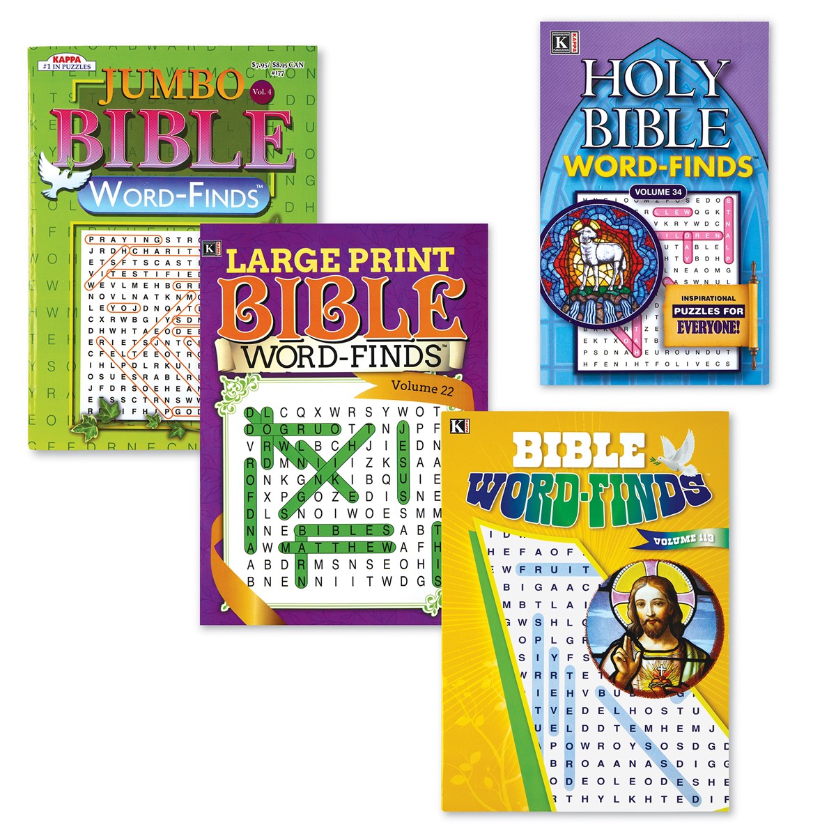 Bible Word-Find Puzzle Books - Set of 4 | Collections Etc.