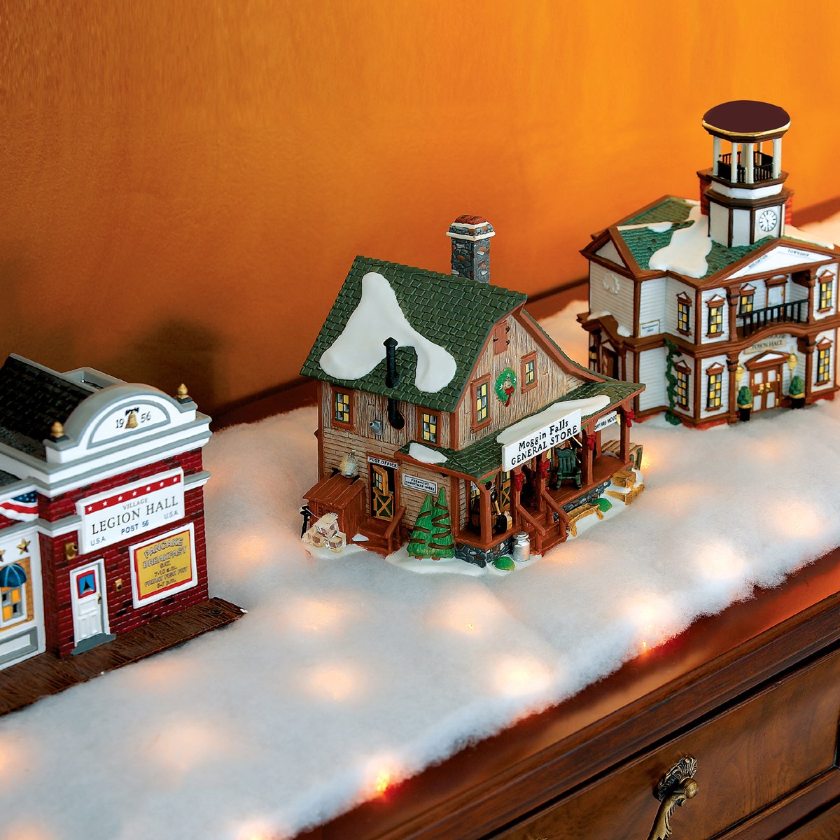 LED Snow Battery Operated Table Runner | Collections Etc.