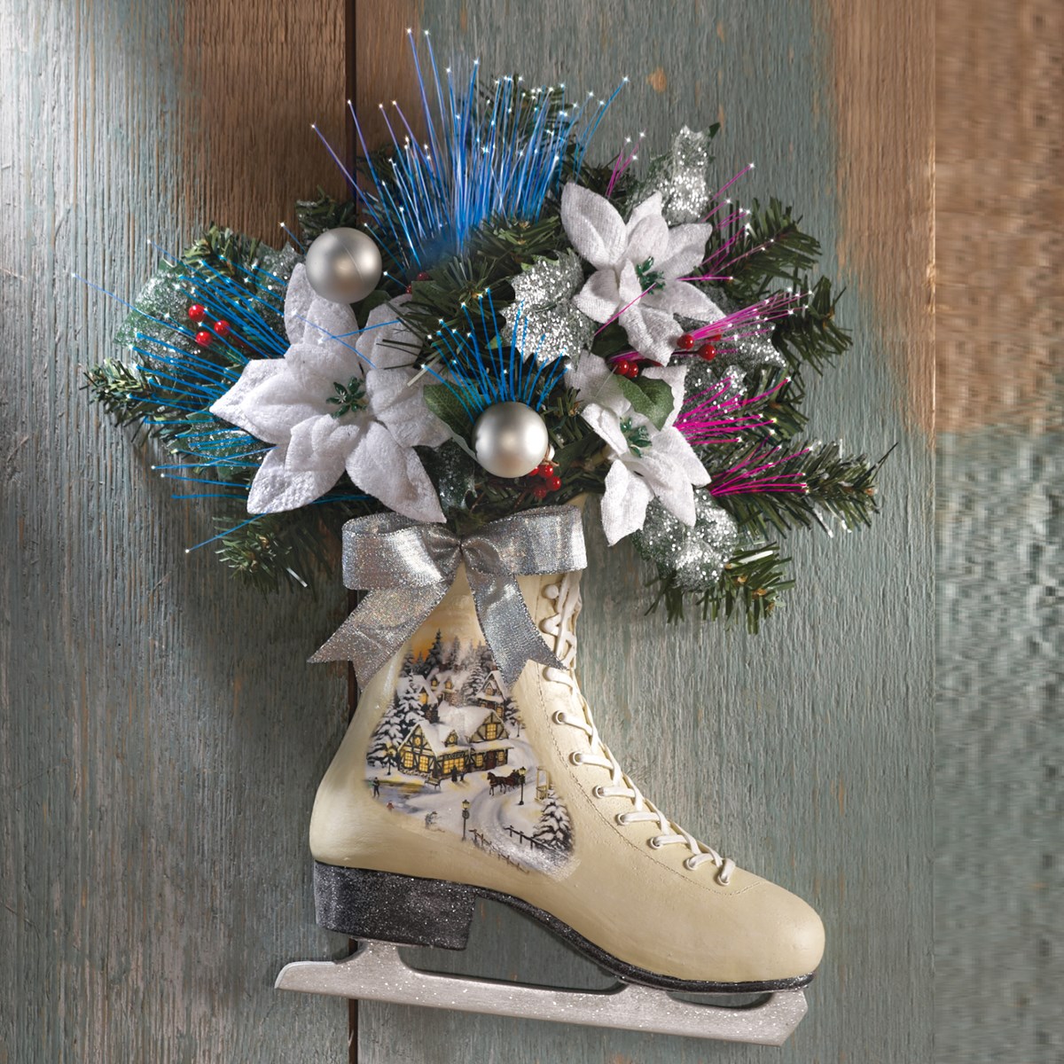Victorian Winter Ice Skate Door Decor | Collections Etc.