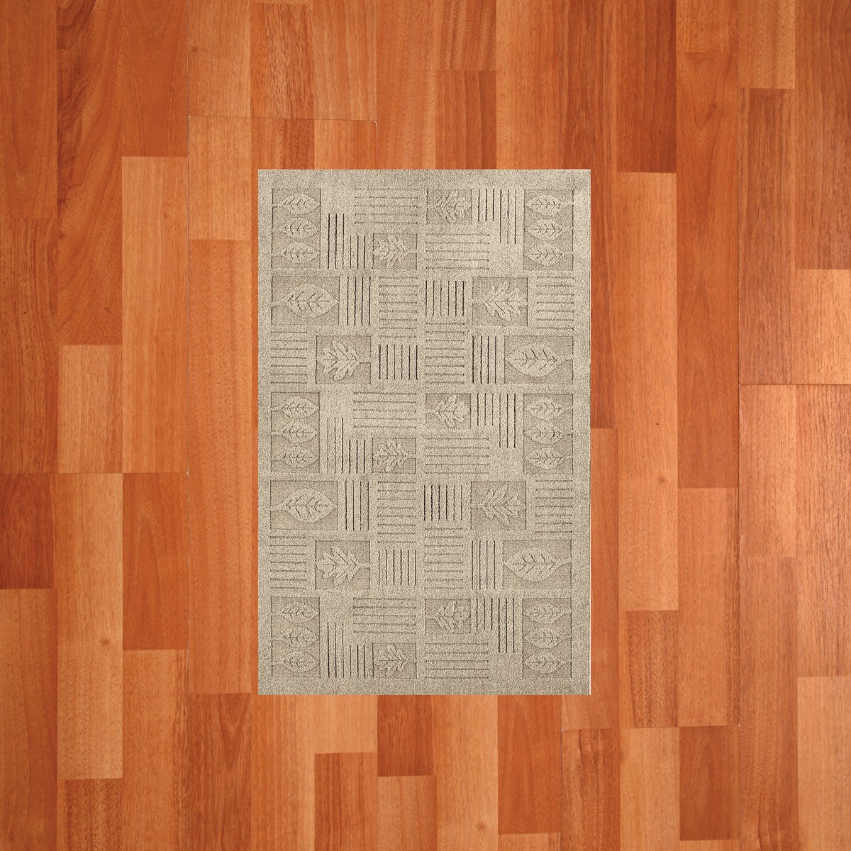 Leaf Pattern Textured Rug | Collections Etc.
