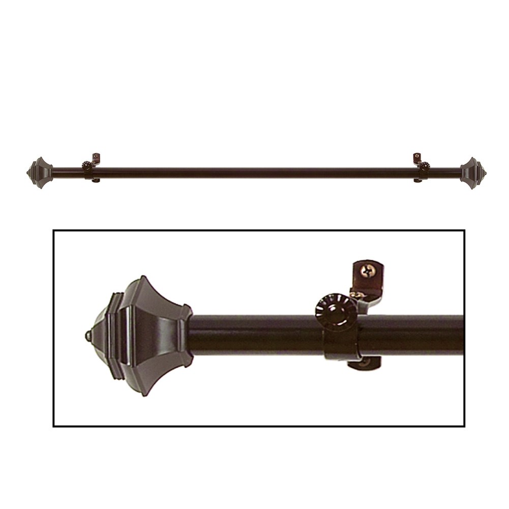 Jordan Antique Bronze Curtain Rod Set | Collections Etc.