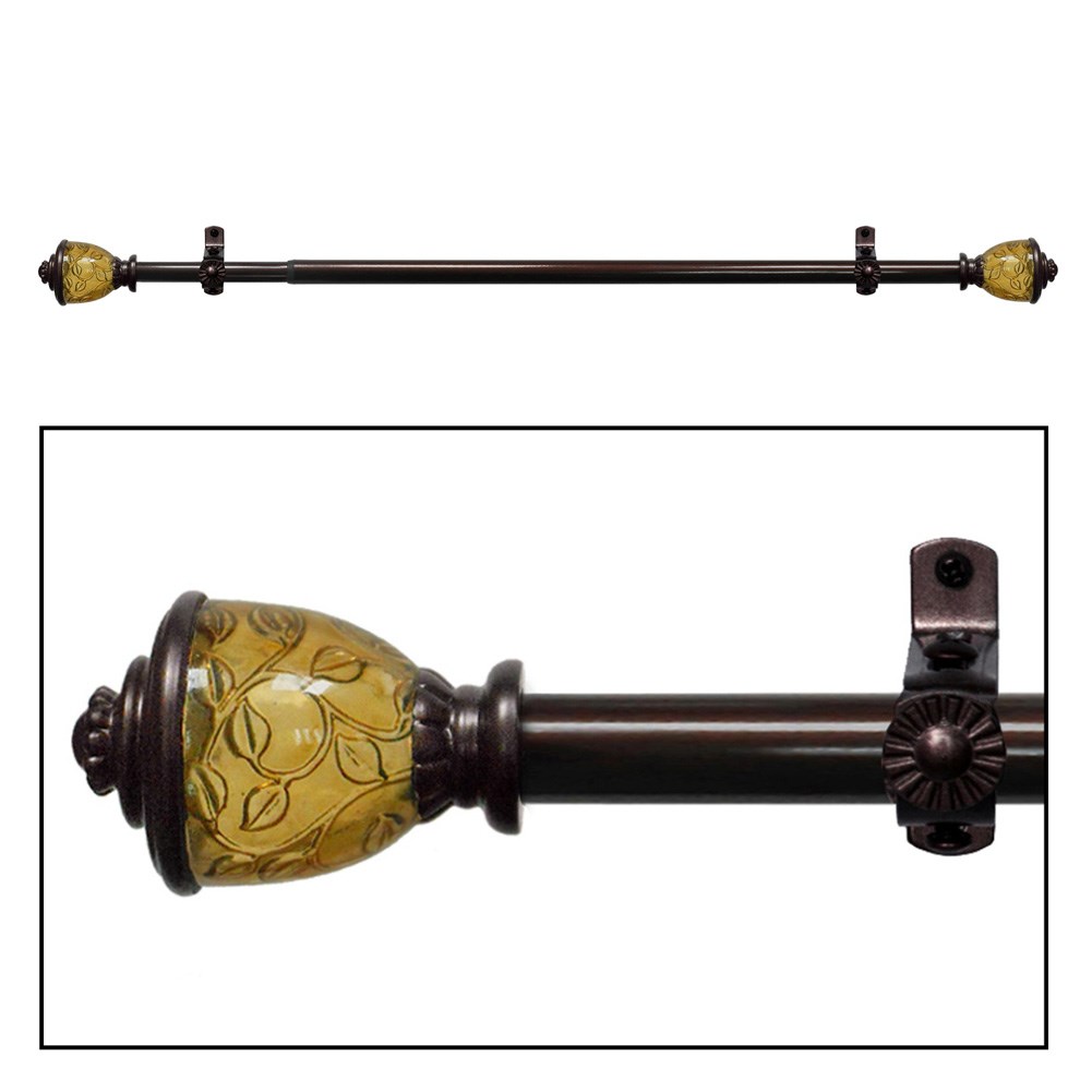 Lincroft Antique Bronze Curtain Rod Set | Collections Etc.