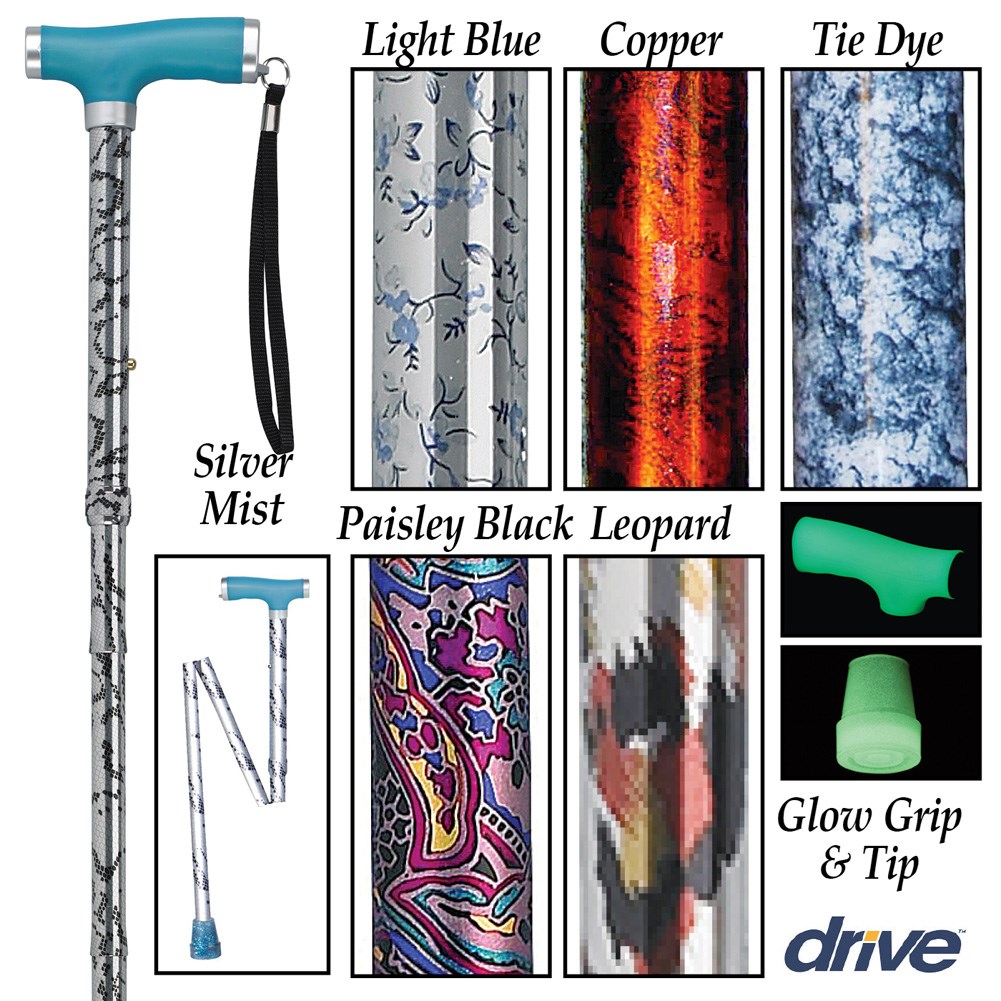 Gel Glow Folding Walking Cane | Collections Etc.