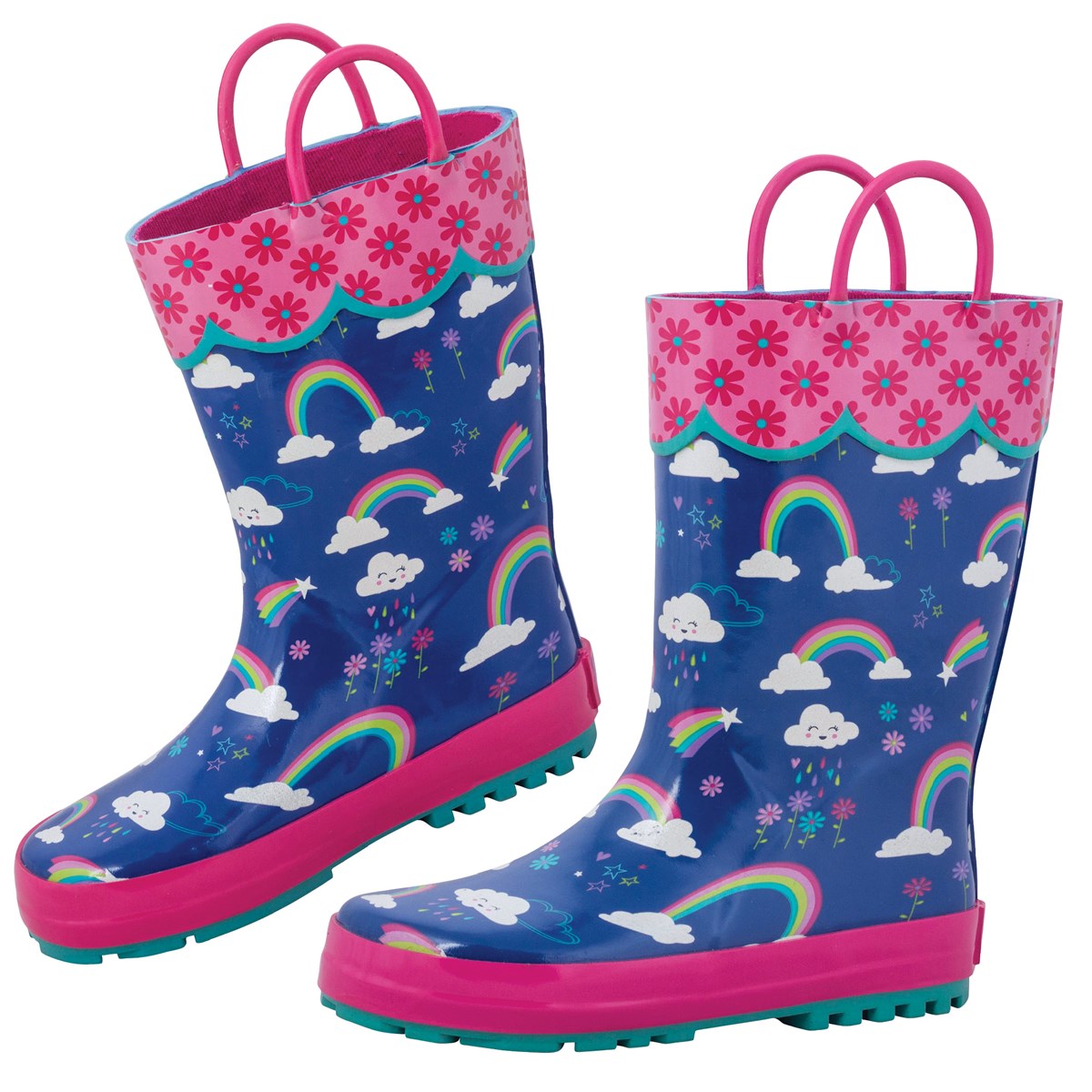 All Over Print Rain Boot Rainbow | Collections Etc.