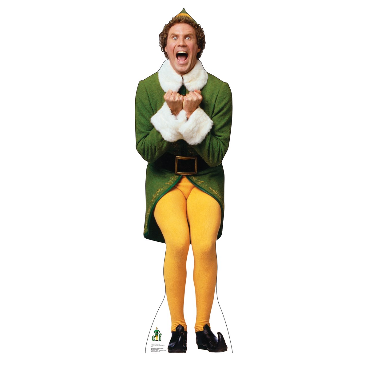 Elf Excited Buddy Cardboard Lifesize Stand-up, 68"H | Collections Etc.