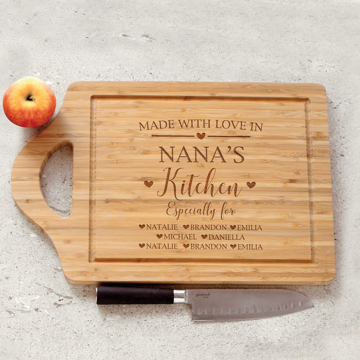 Nana's Personalized Bamboo Cutting Board | Collections Etc.